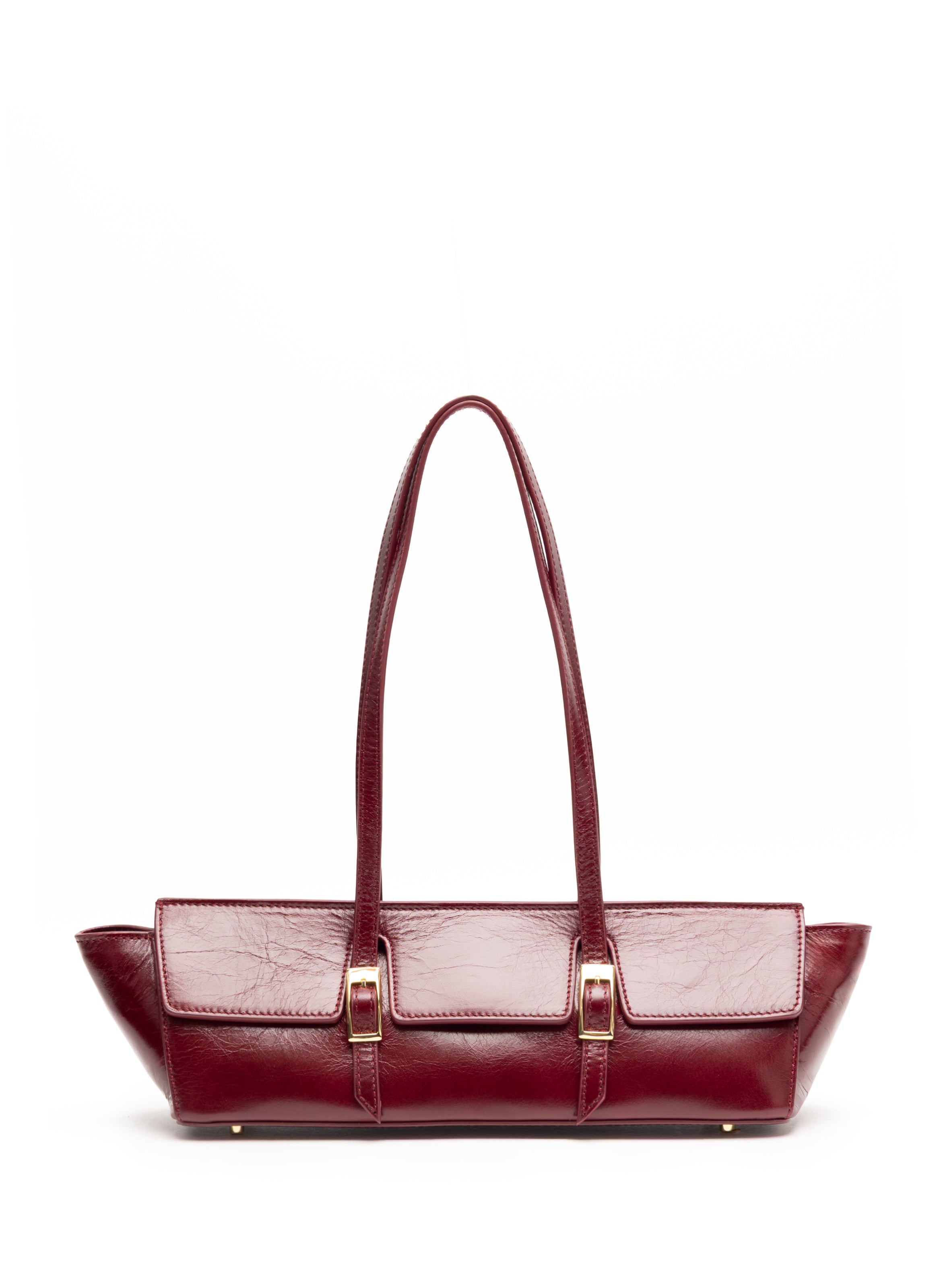 Le Bateau Vintage Leather Rubino - French Bags for Women - Elleme