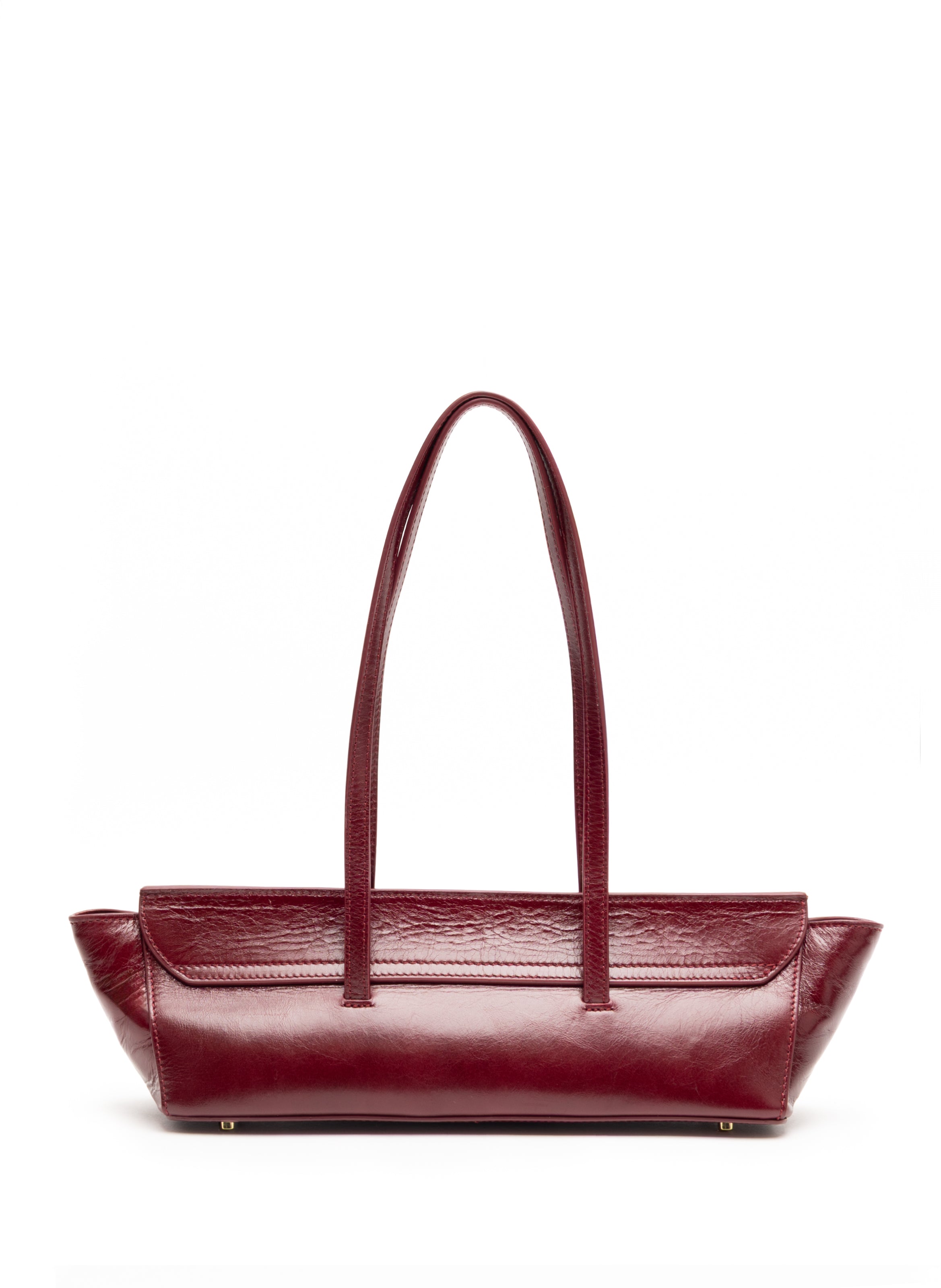 Le Bateau Vintage Leather Rubino - French Bags for Women - Elleme